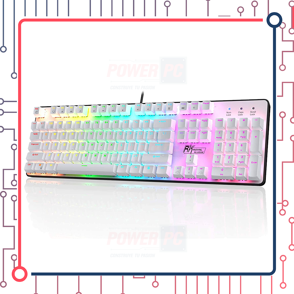 Rk920 Teclado Mecánico Completo Interruptor Marrón Táctil Powerpcmx