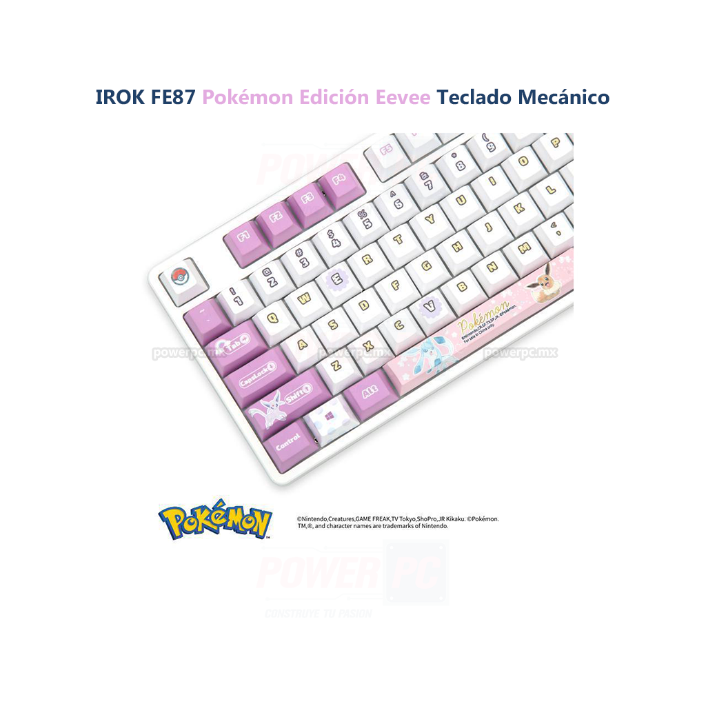 IROK FE87 Pokémon Edición Eevee Teclado Mecánico – PowerPCmx