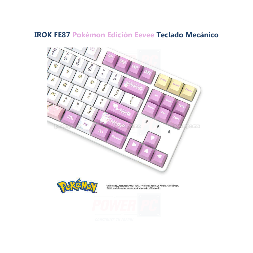 IROK FE87 Pokémon Edición Eevee Teclado Mecánico – PowerPCmx