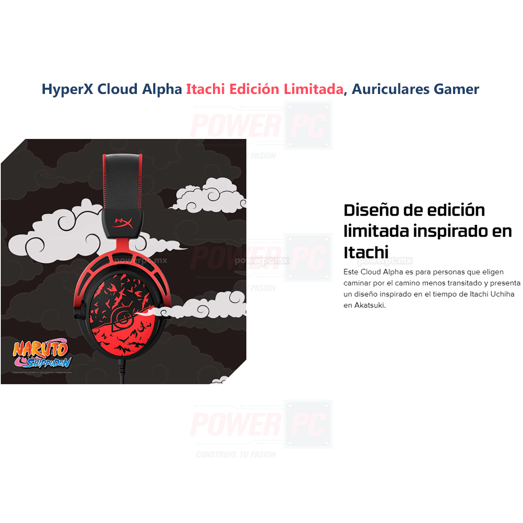 HyperX Cloud Alpha Itachi Edición Limitada, Auriculares Gamer – PowerPCmx