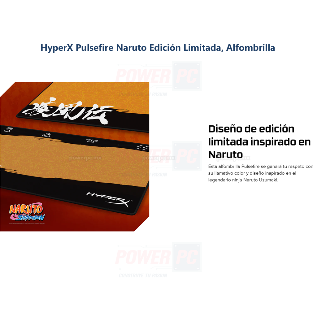 HyperX Pulsefire Naruto Edición Limitada, Alfombrilla – PowerPCmx